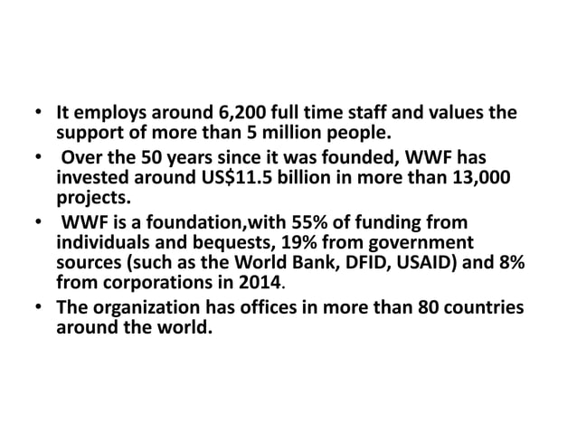 Wwf | PPTX | Non-Profit Organizations | Industries