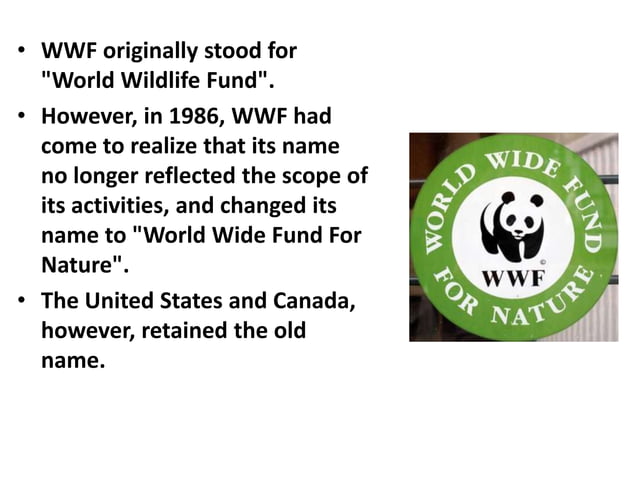 Wwf | PPTX | Non-Profit Organizations | Industries