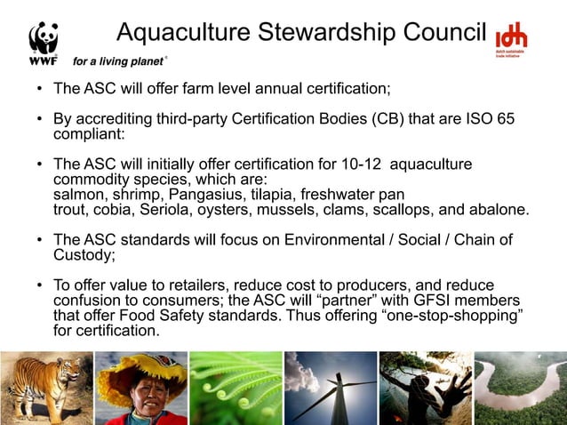WWF Aquaculture Dialogue standards and ASC certification | PDF ...
