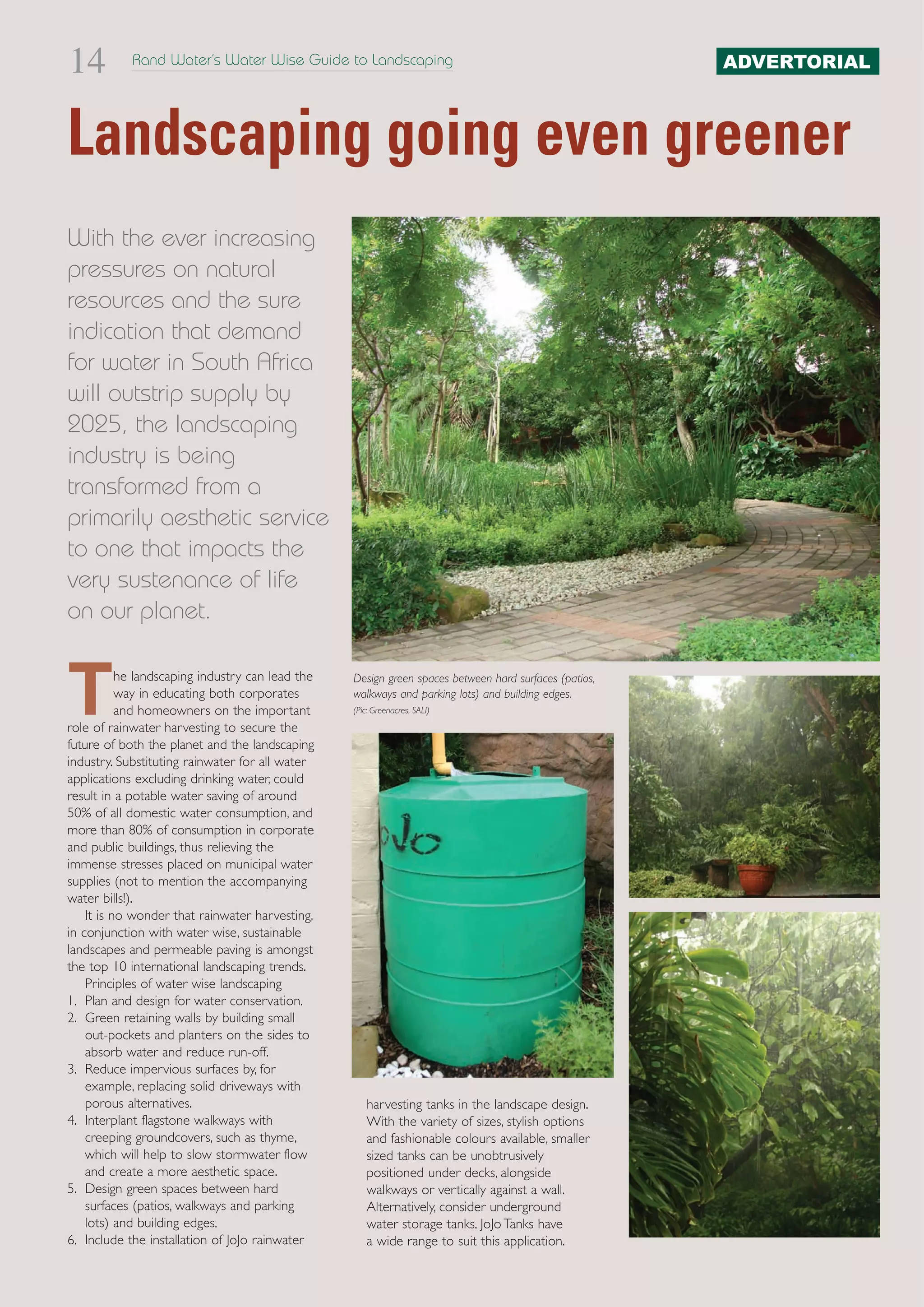 Water Wise Guide to Landscaping - South Africa | PDF