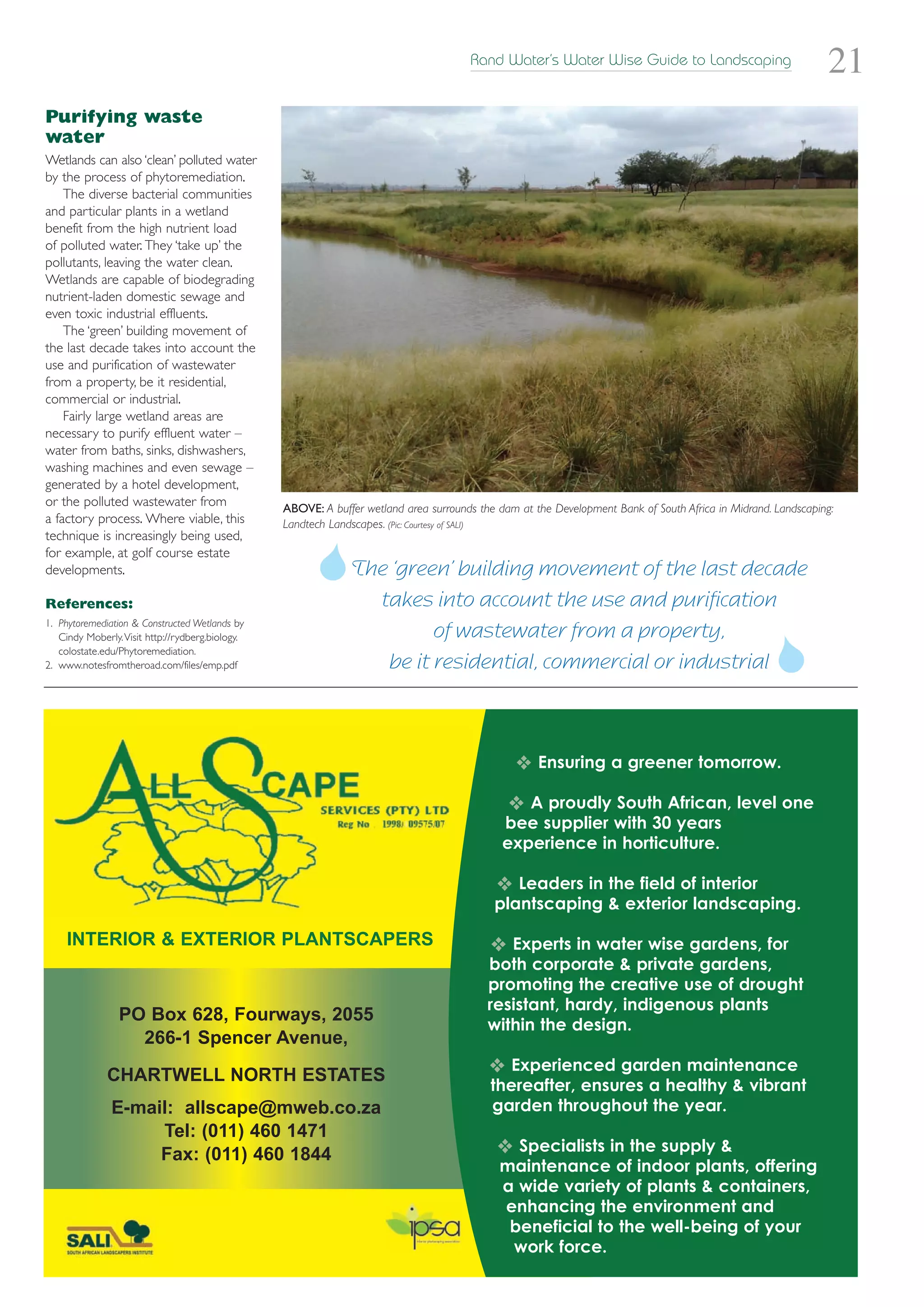 Water Wise Guide to Landscaping - South Africa | PDF