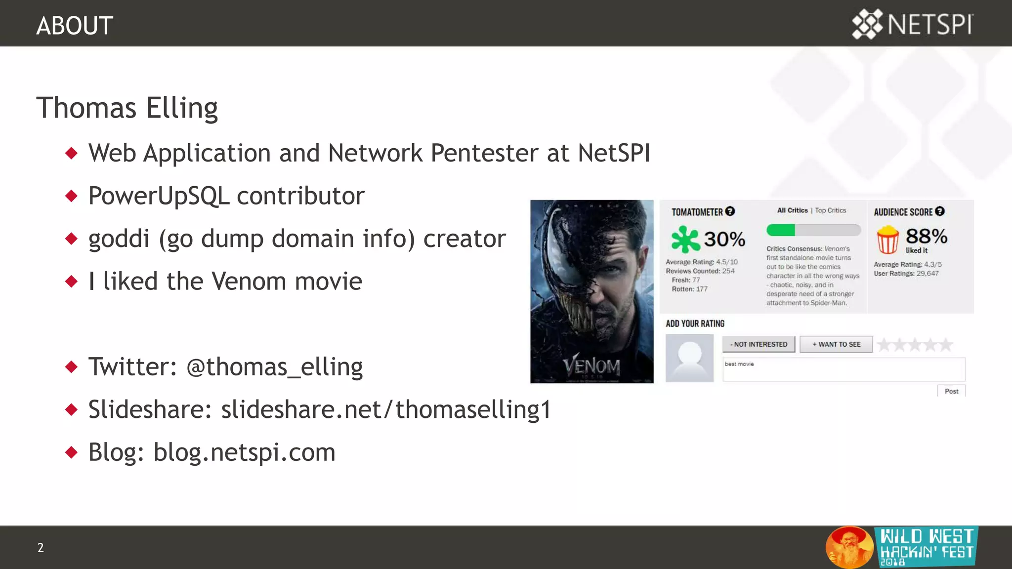 WWHF 2018 - Using PowerUpSQL and goddi for Active Directory Information ...