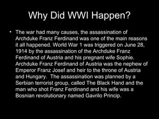 WWI | PPT | Death, Injury, or Military Conflict | Sensitive Topics