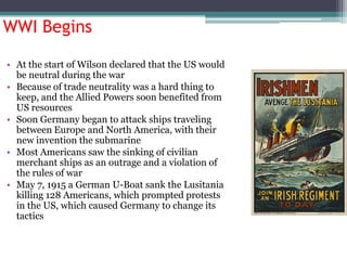 US Invovlement in World War I | PPT
