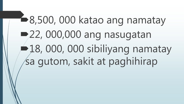 Mga pangyayari sa Unang digmaang pandaigdig | PPTX