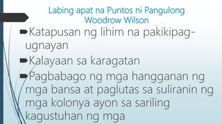 Mga pangyayari sa Unang digmaang pandaigdig | PPTX