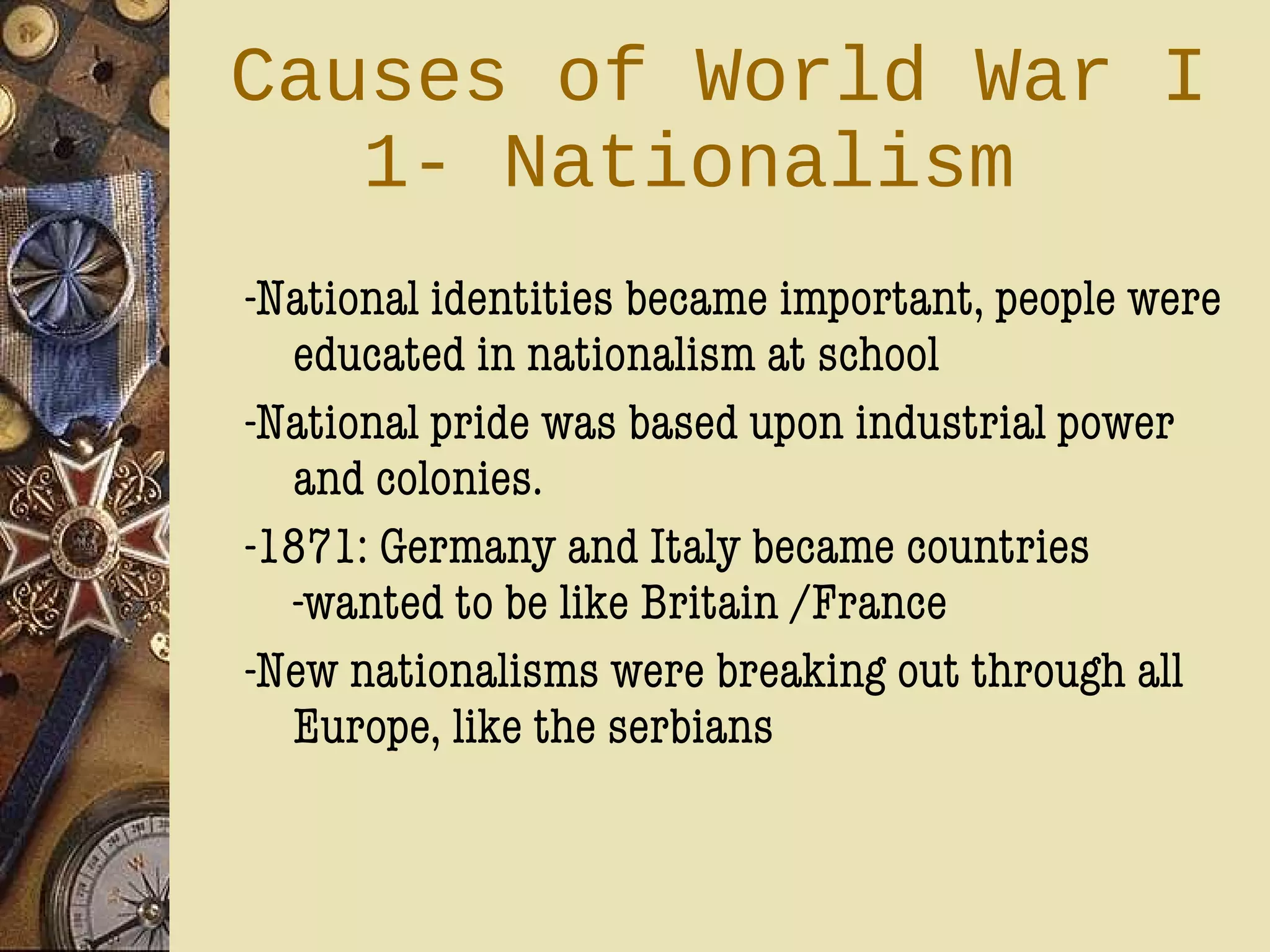 Wwi causes | PPT