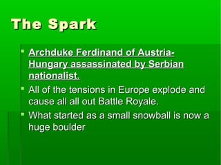 Wwi causes of the war 2011 | PPT