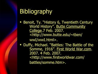 WWI Presentation | PPT