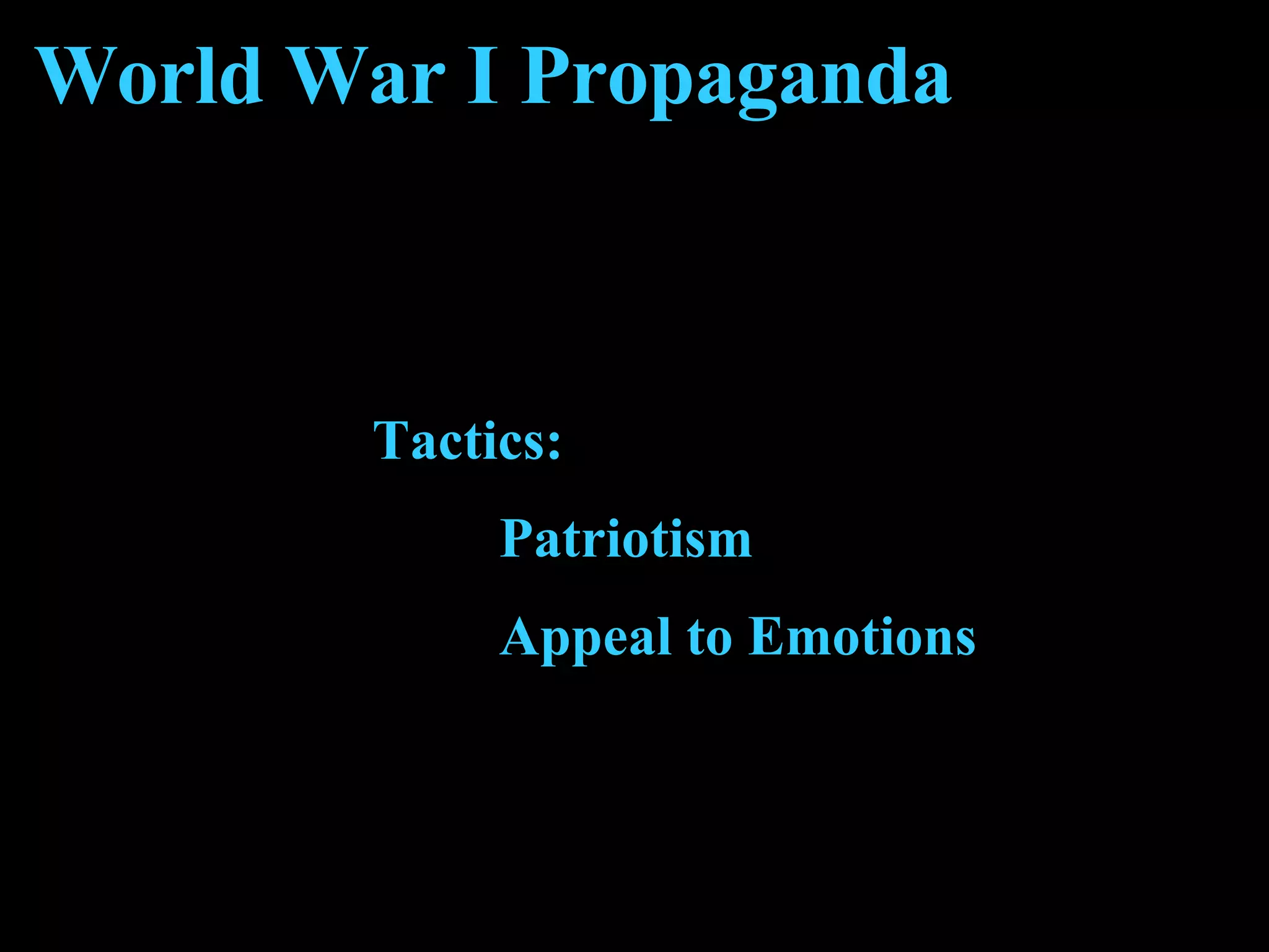 WWI Propaganda | PPT