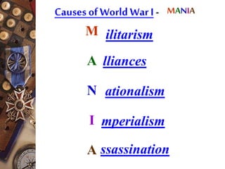 WORLD WAR 1 CAUSES AND EFFECTS | PPT