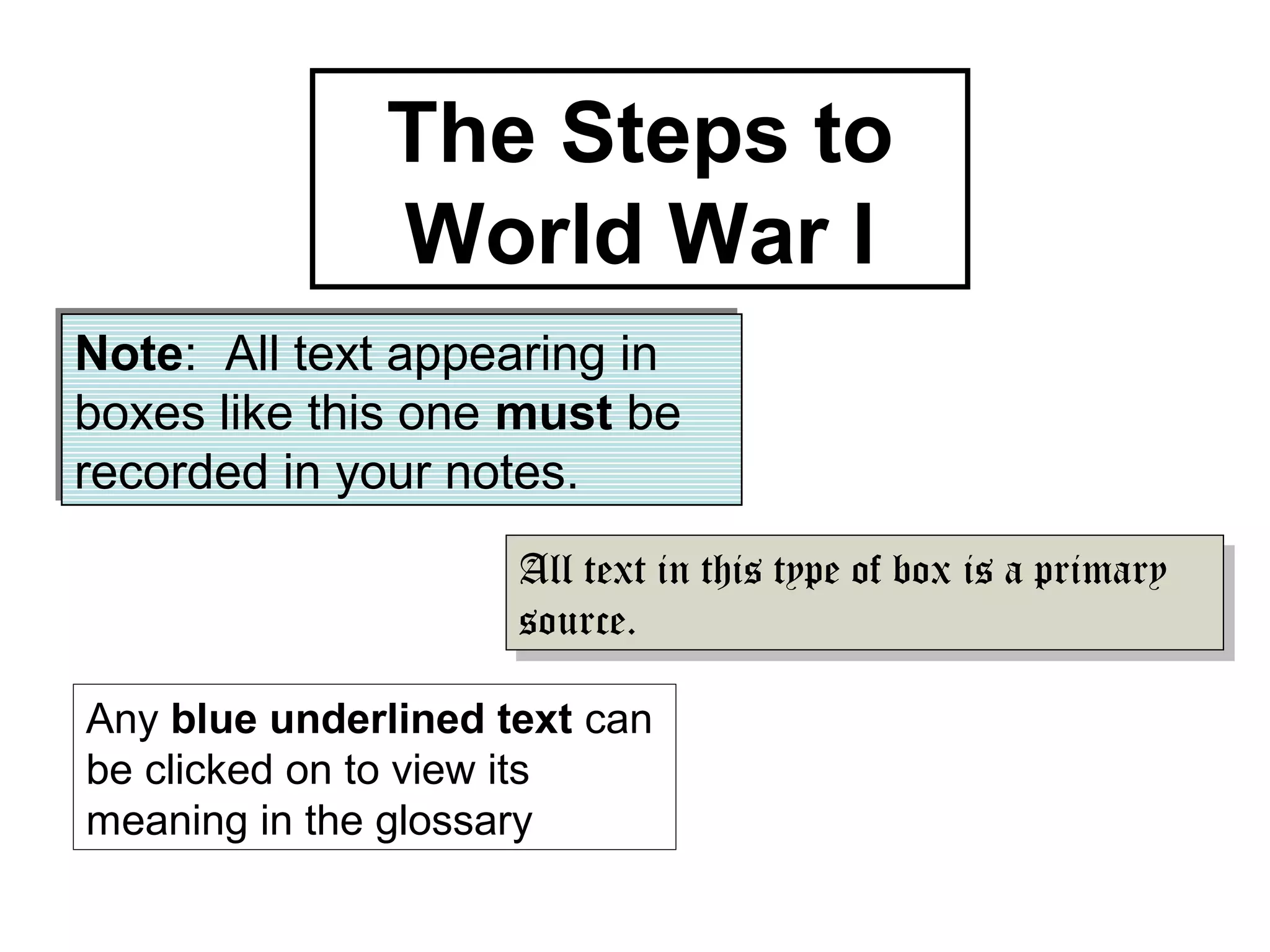 Short Term Causes of World War I | PPT