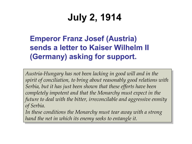 Short Term Causes of World War I | PPT