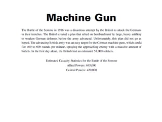 WWI - Weapons and Trench Warfare | PPT