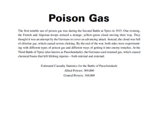 WWI - Weapons and Trench Warfare | PPT