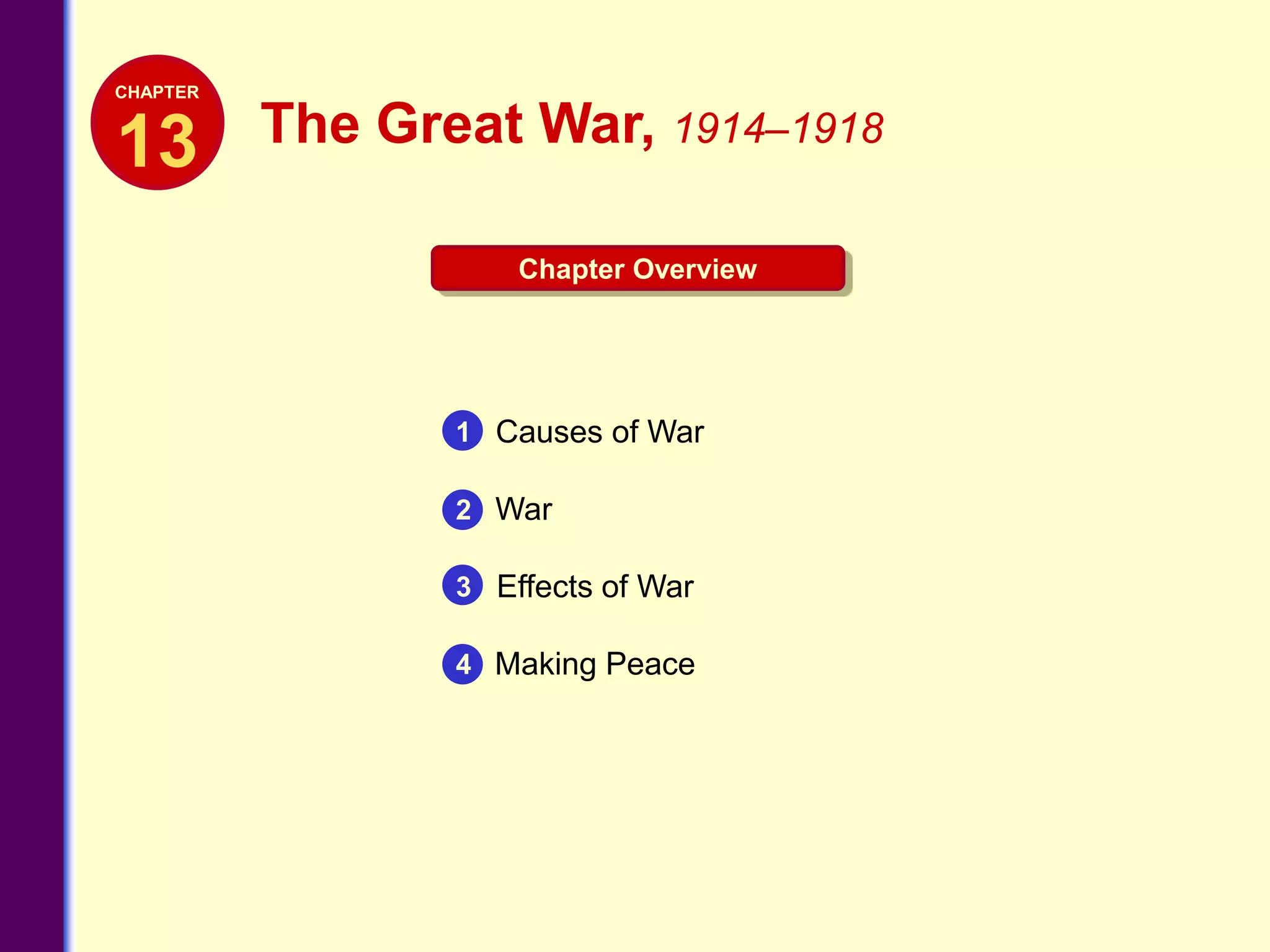 World War I Slideshow Part One | PPTX