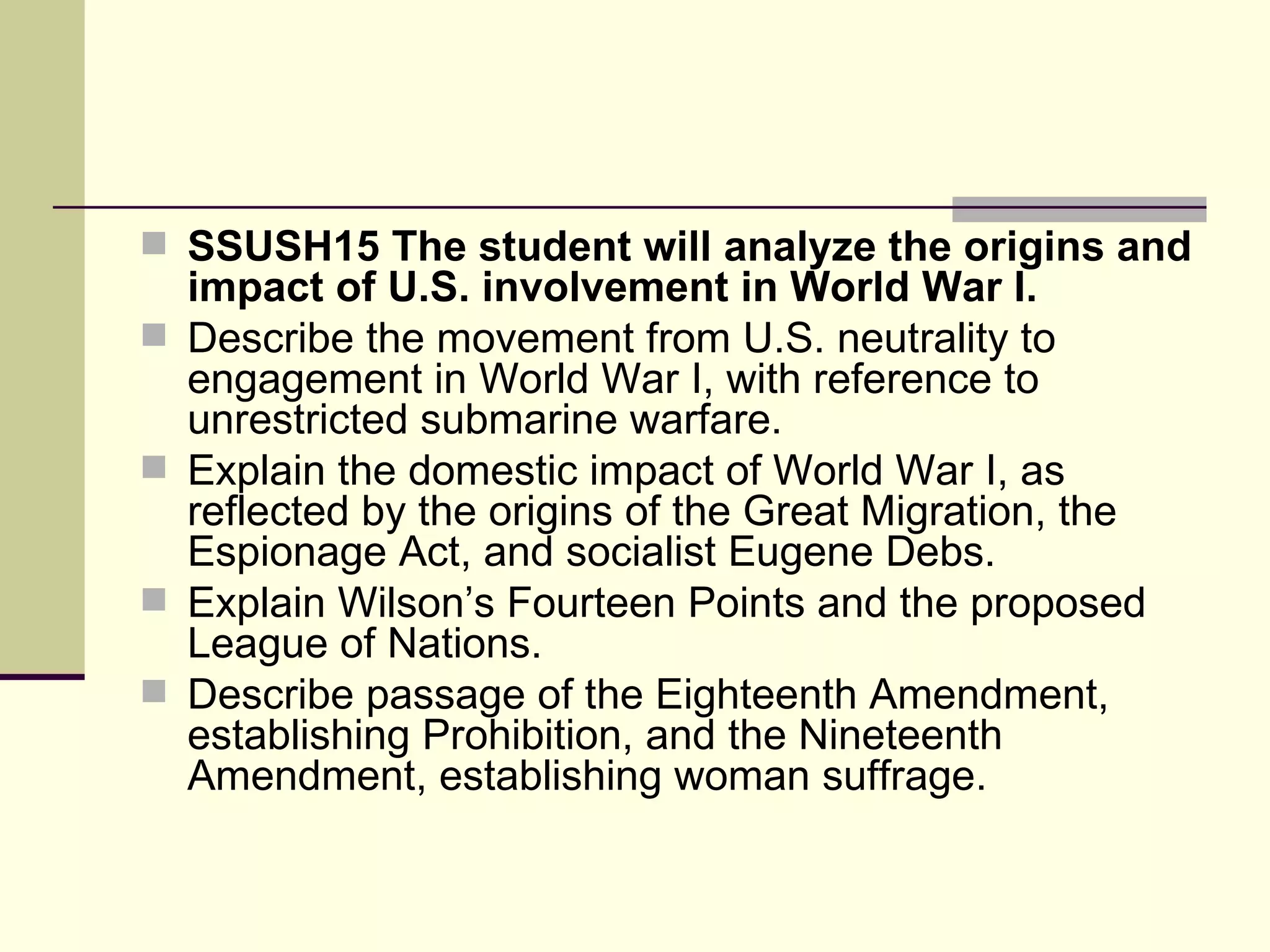 WWI and the aftermath | PPT