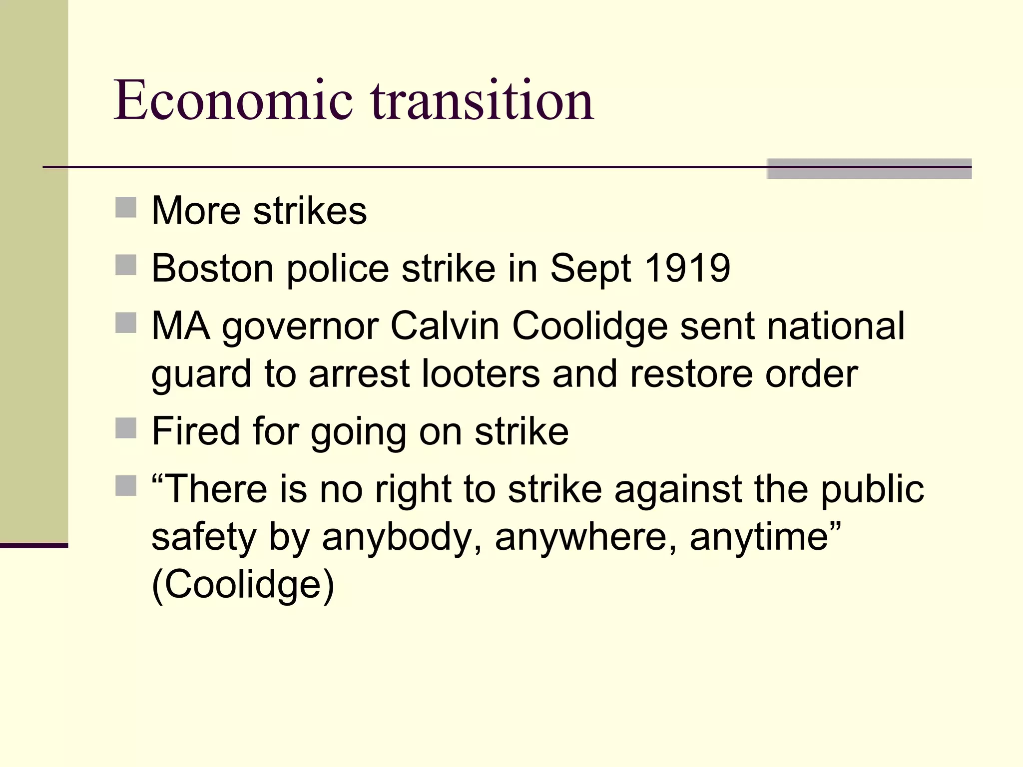 WWI and the aftermath | PPT