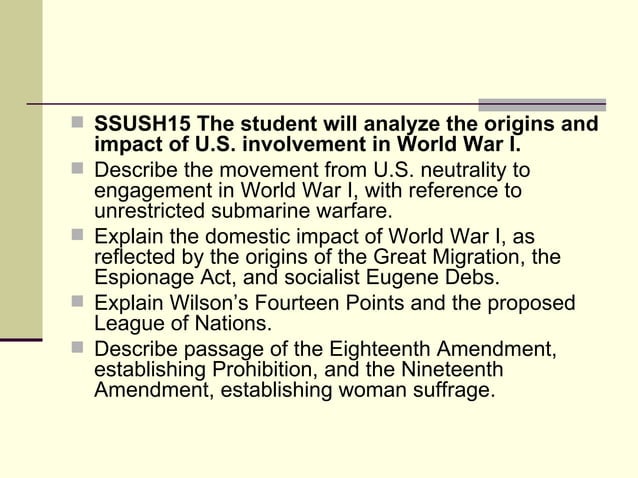 WWI and the aftermath | PPT