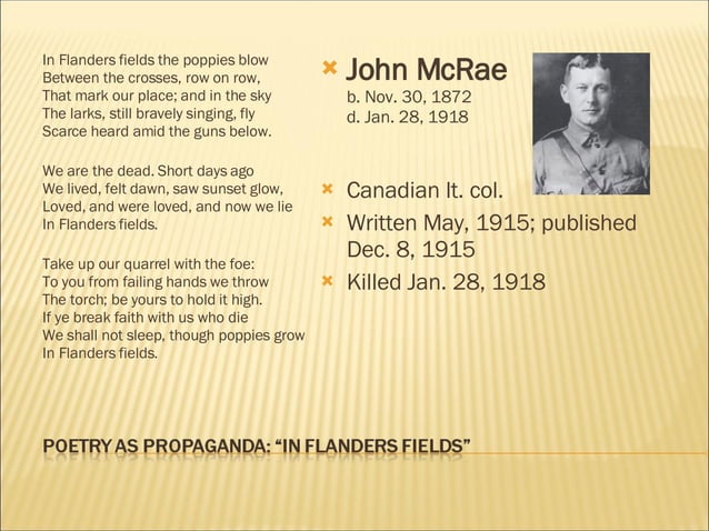 WWI: Propaganda & Poetry | PPT