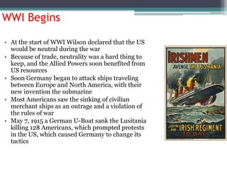 WWI Begins through Alvin York Notes | PPTX