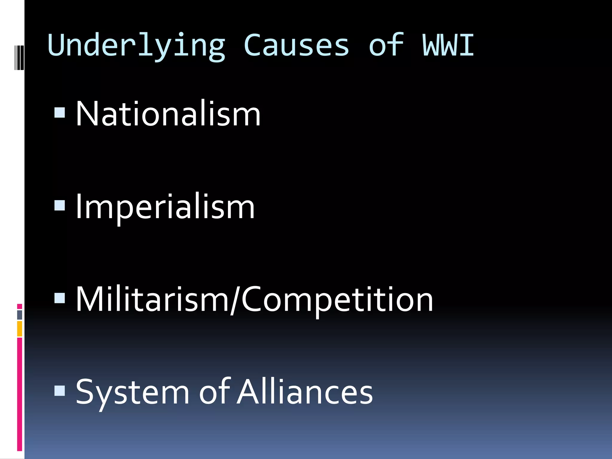 World History - WWI causes | PPT