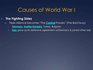 WWI Causes Notes | PPT