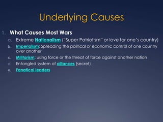 WWI Causes Notes | PPT