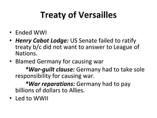 WWI Comes To An End | PPT