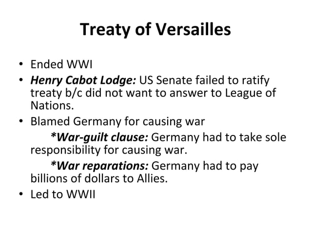 WWI Comes To An End | PPT