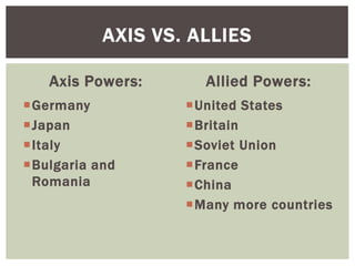 WWII: Causes and Impacts | PPTX