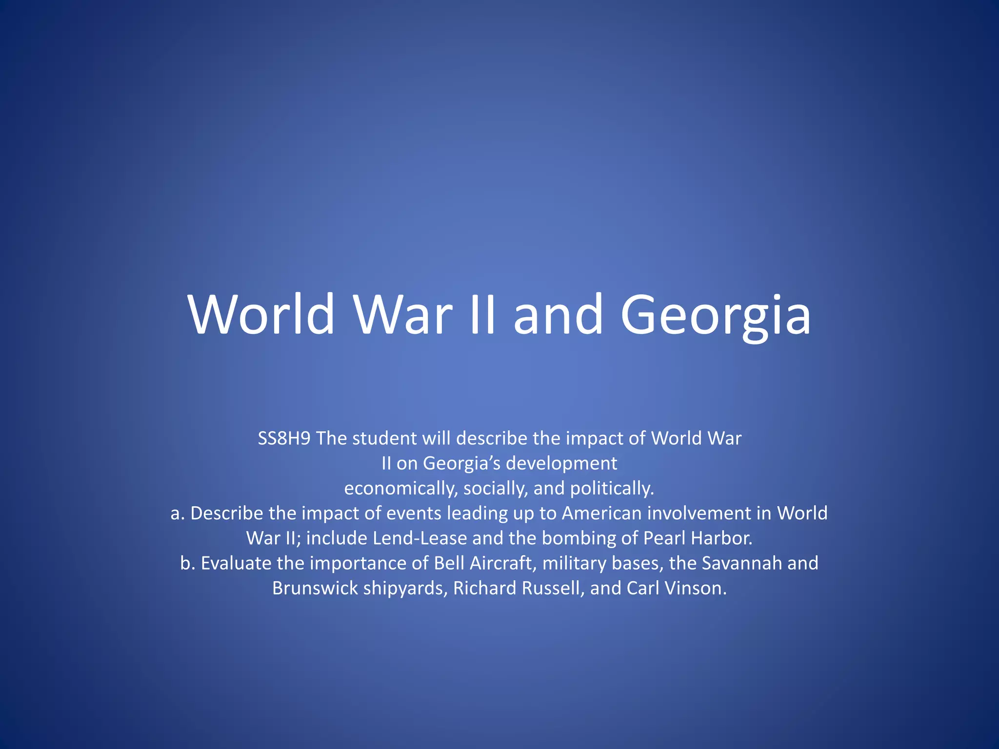 World War II and Georgia | PPTX