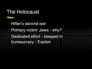 WWII / Holocaust Overview | PPT