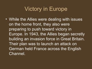 Wwii allied victory | PPT
