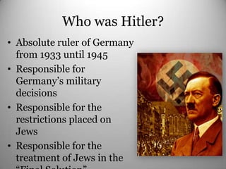 Holocaust & WWII ppt | PPTX