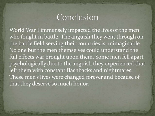 Wwi impact | PPT