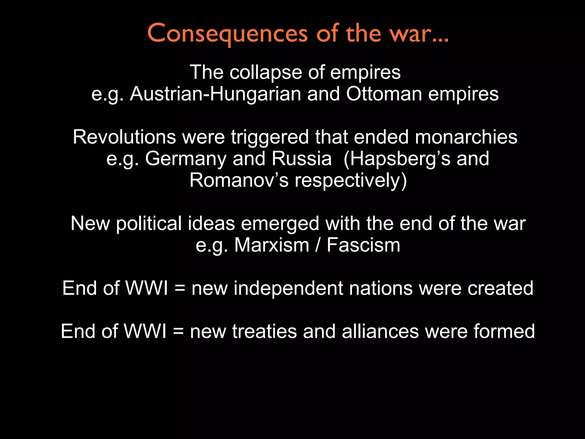 Wwi introduction slideshow | PPT | Death, Injury, or Military Conflict ...