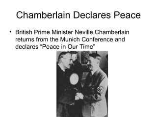 WW II: Part 1 Hitler Aggression vs. British Appeasement | PPT