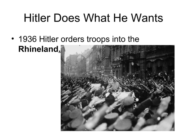 WW II: Part 1 Hitler Aggression vs. British Appeasement | PPT