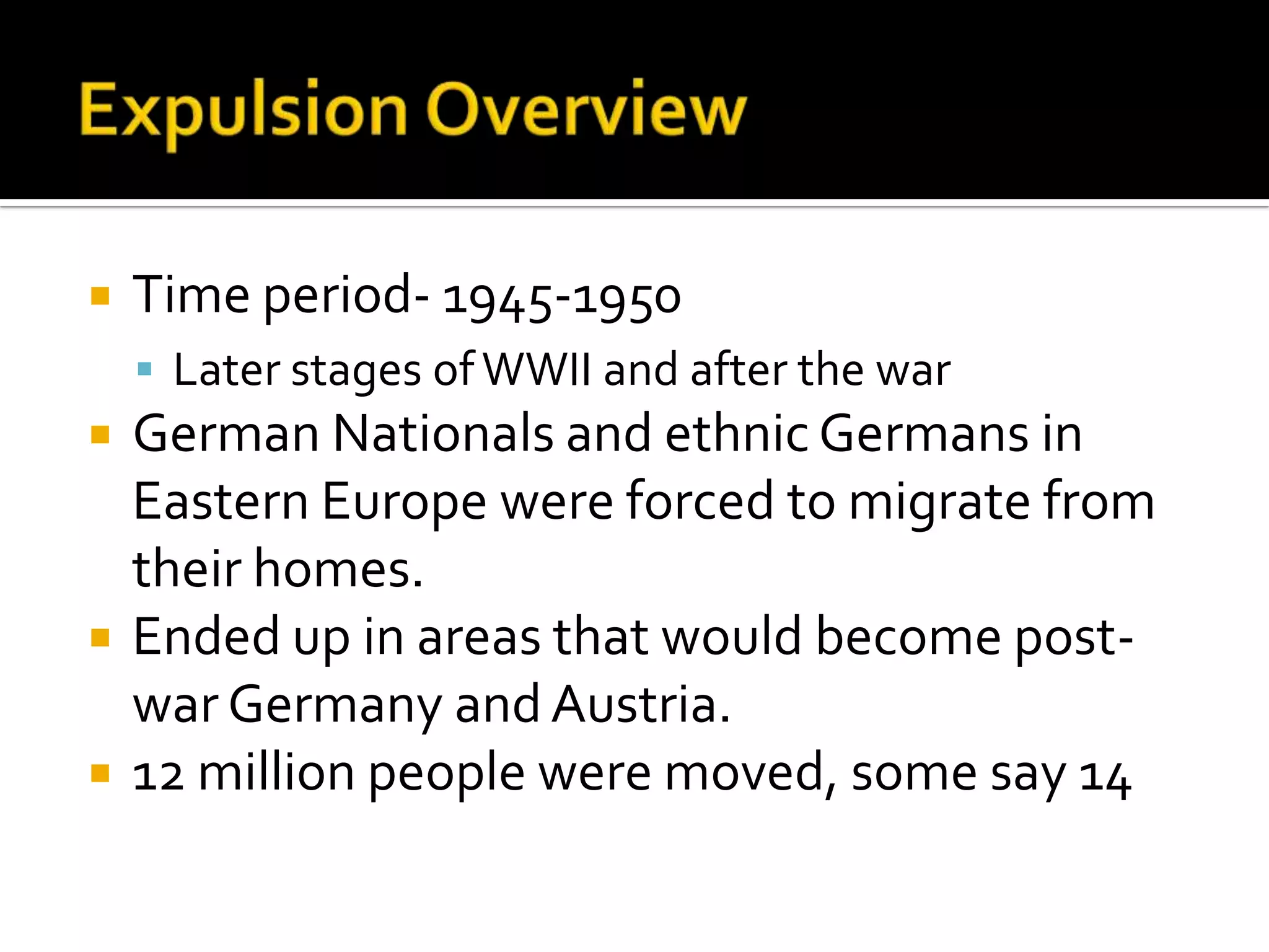 German Expulsion Presentation | PPTX