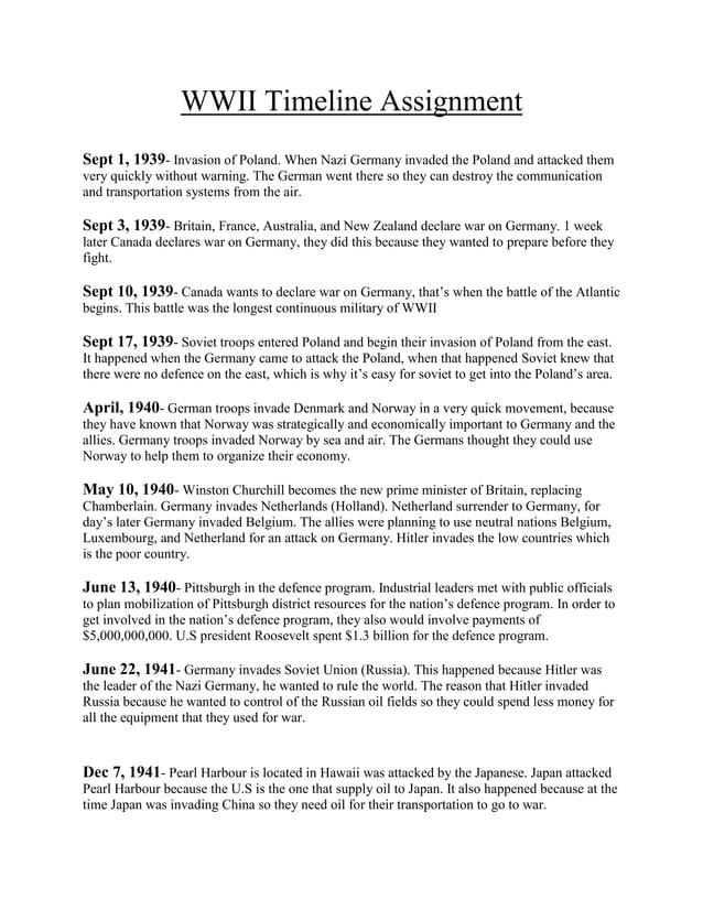 WW2 timeline | PDF