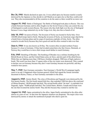 WW2 timeline | PDF