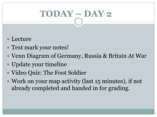 Unit 13: World War I Lecture - Part 2 | PPTX