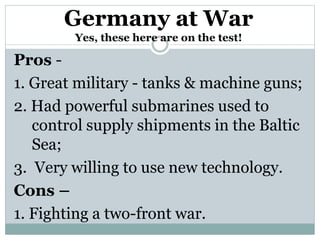 Unit 13: World War I Lecture - Part 2 | PPT