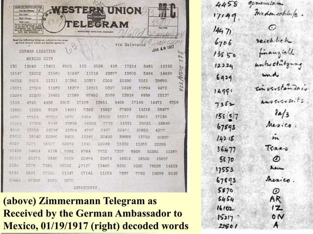 WWI- Lusitania & Zimmermann Note | PPT