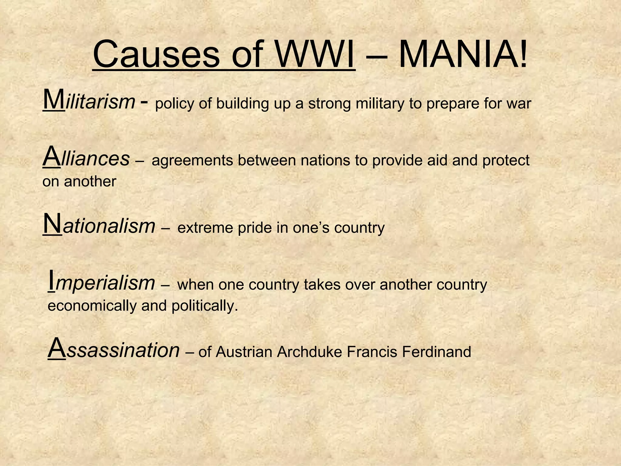 World War I Power Point | PPT