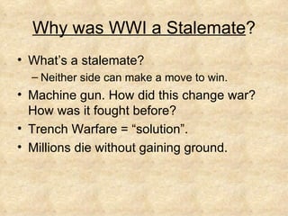World War I Power Point | PPT