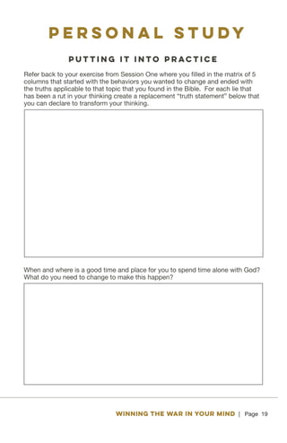 Winning the War in your Mind | PDF