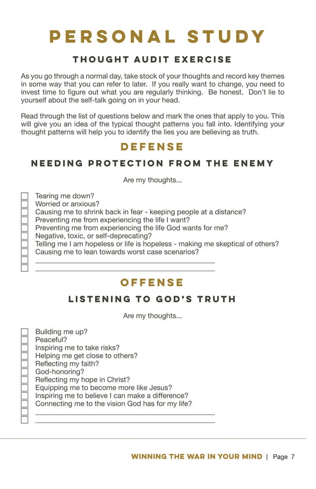 Winning the War in your Mind | PDF | Christianity | Religion & Spirituality