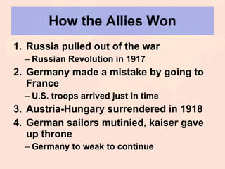 Wwi Notes | PPT